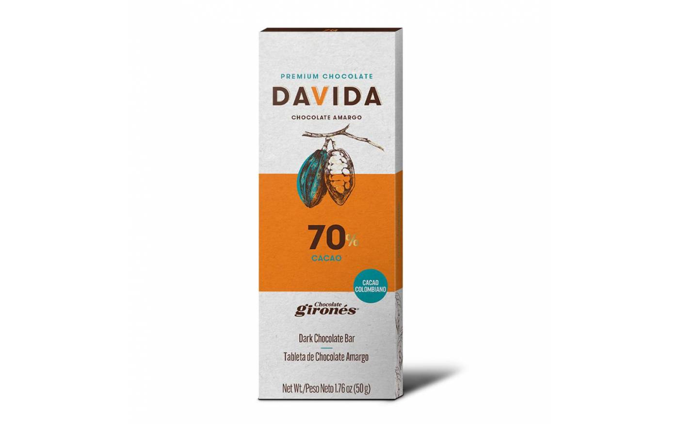 Chocolats DAVIDA - Tablette 70% de cacao